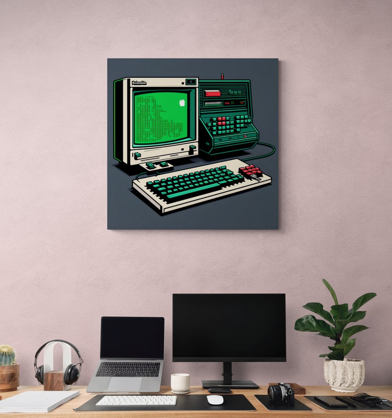A Computer From the 80s in Pixel Art Canvas 2nd Edition. Pixel Art. 80s ...