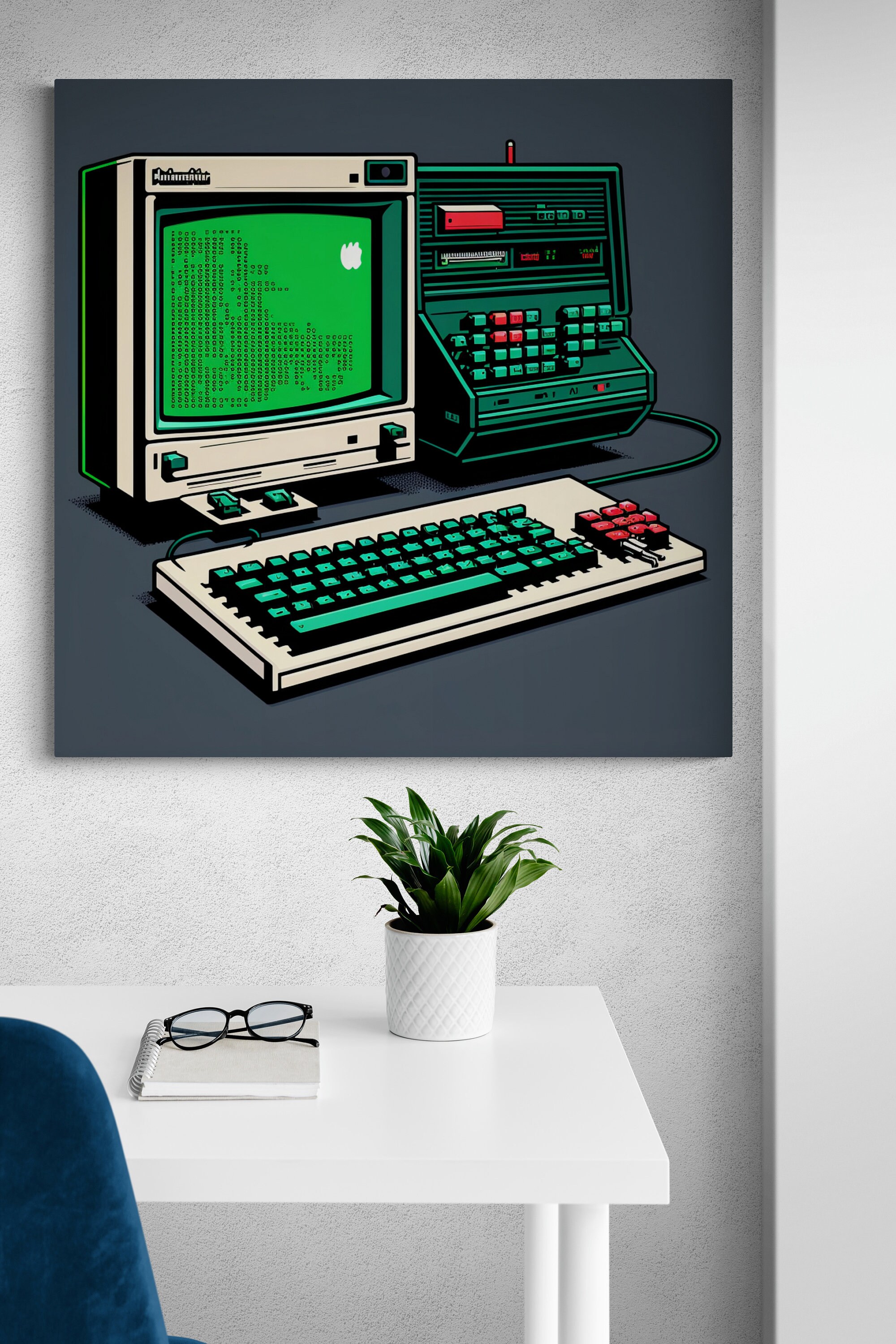 A Computer From the 80s in Pixel Art Canvas 2nd Edition. Pixel Art. 80s ...