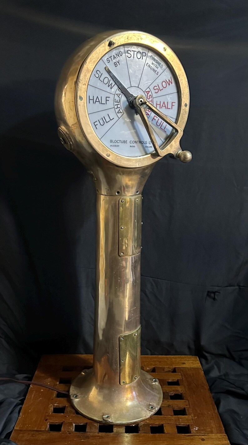 1896 Solid Brass Ships Telegraph off a Car British Ferry for Sale From ...