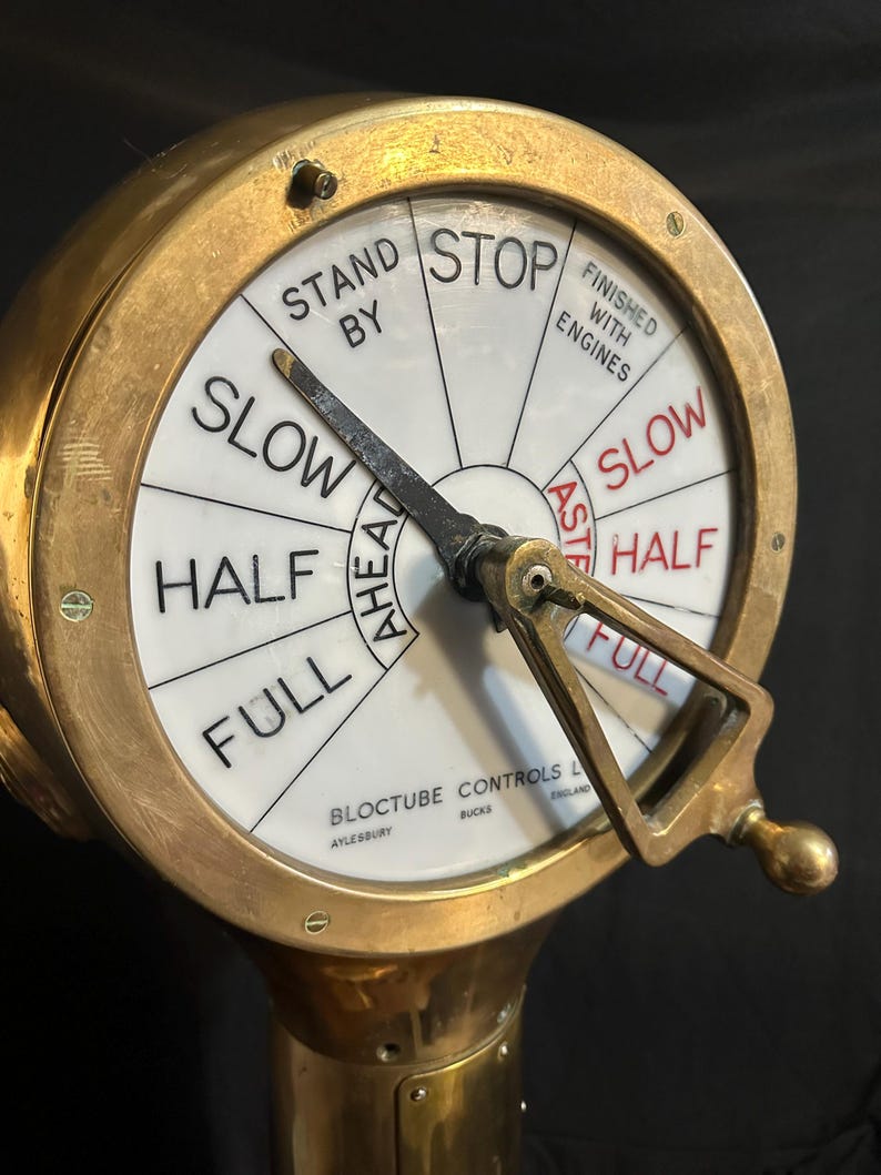 1896 Solid Brass Ships Telegraph off a Car British Ferry for Sale From ...