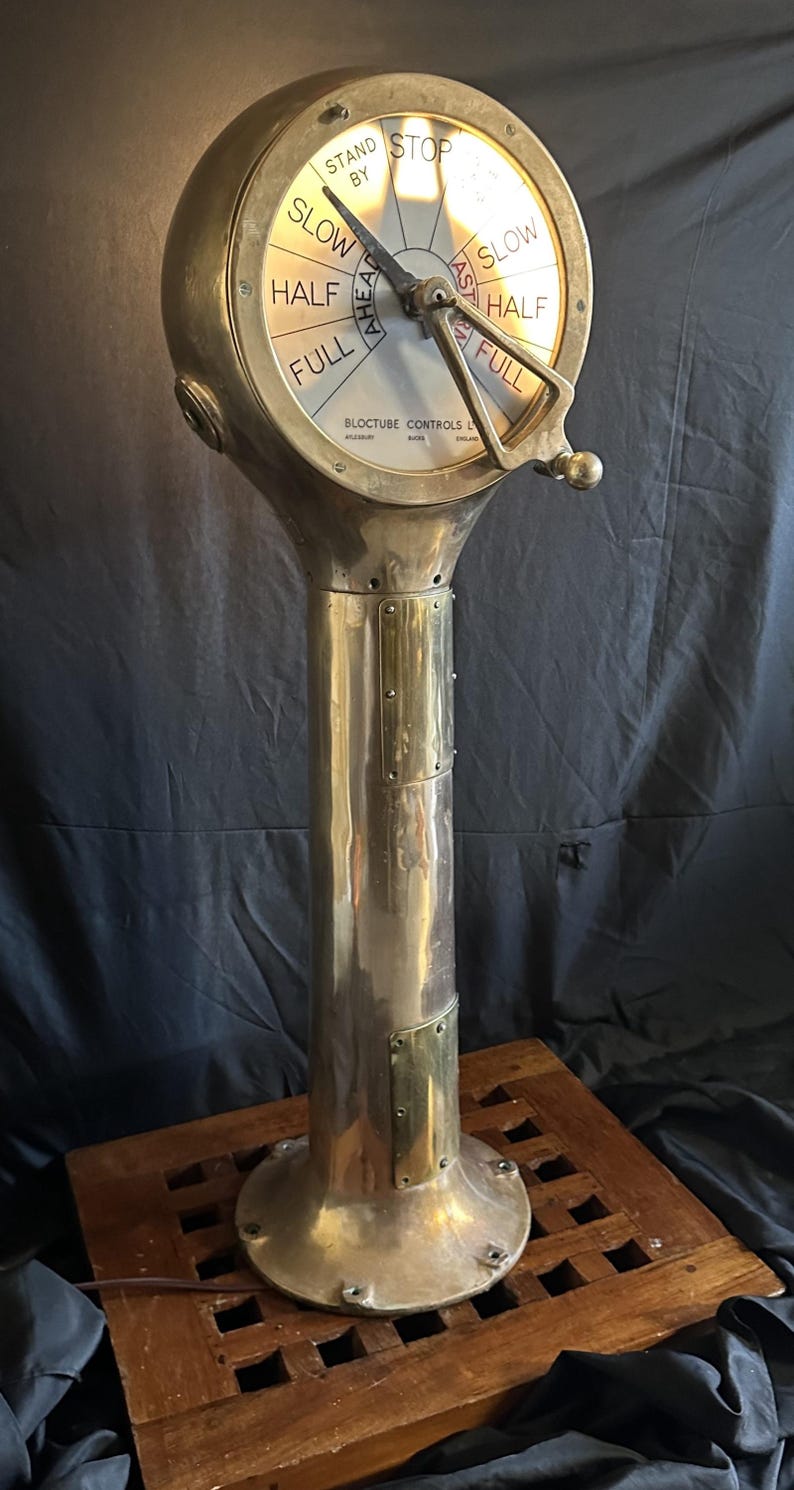 1896 Solid Brass Ships Telegraph off a Car British Ferry for Sale From ...