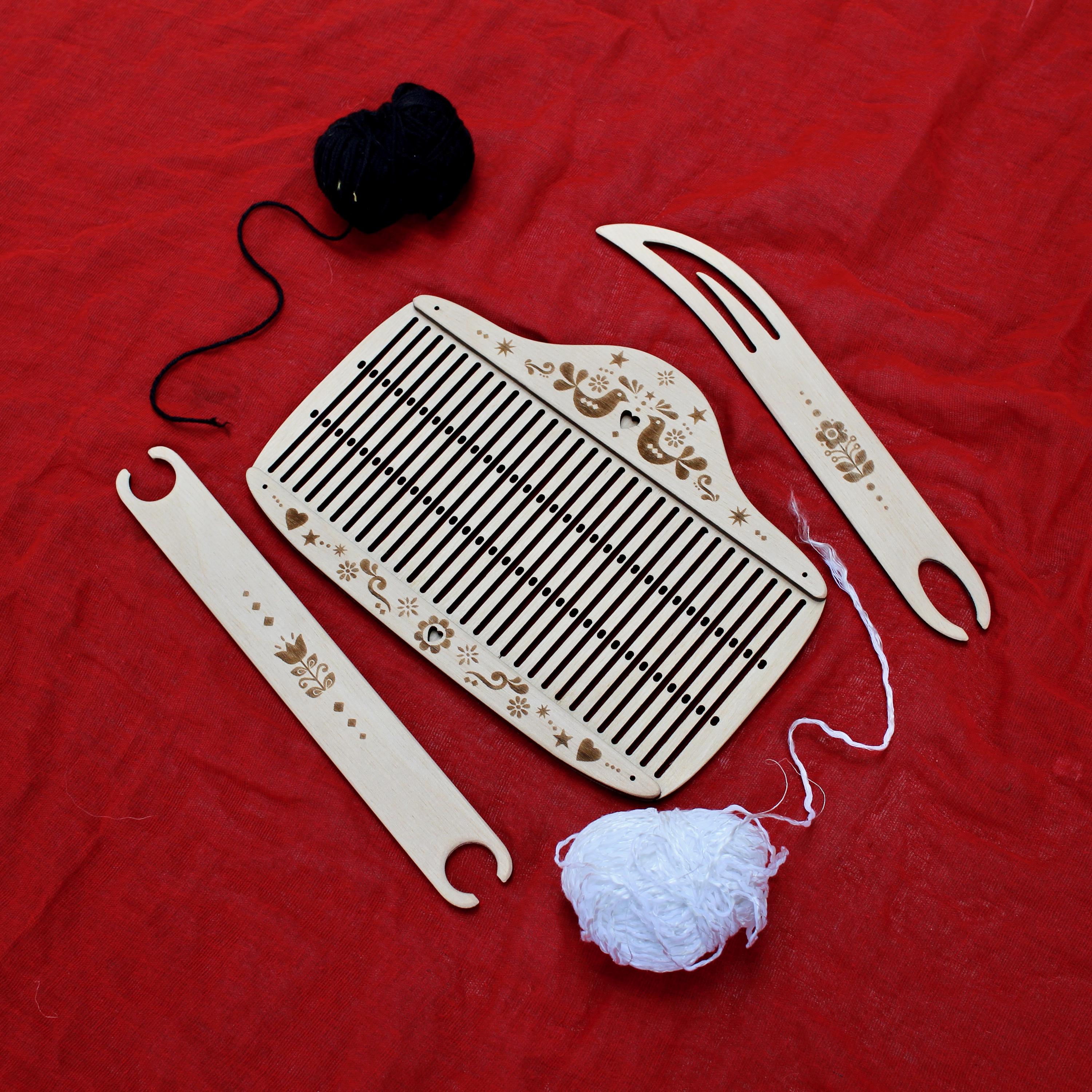Backstrap Weaving Kit - Portable Plywood Loom With Shuttles - Etsy