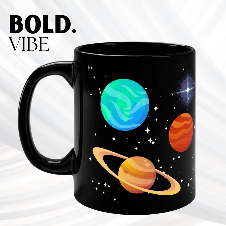 Space Galaxy Planets Star Coffee Mug Space Mug Planets Solar System ...