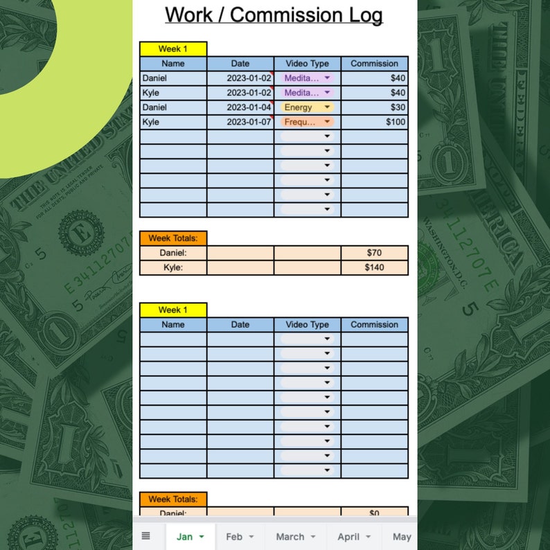 Monthly Budget Template Digital Download Annual Budget Excel ...