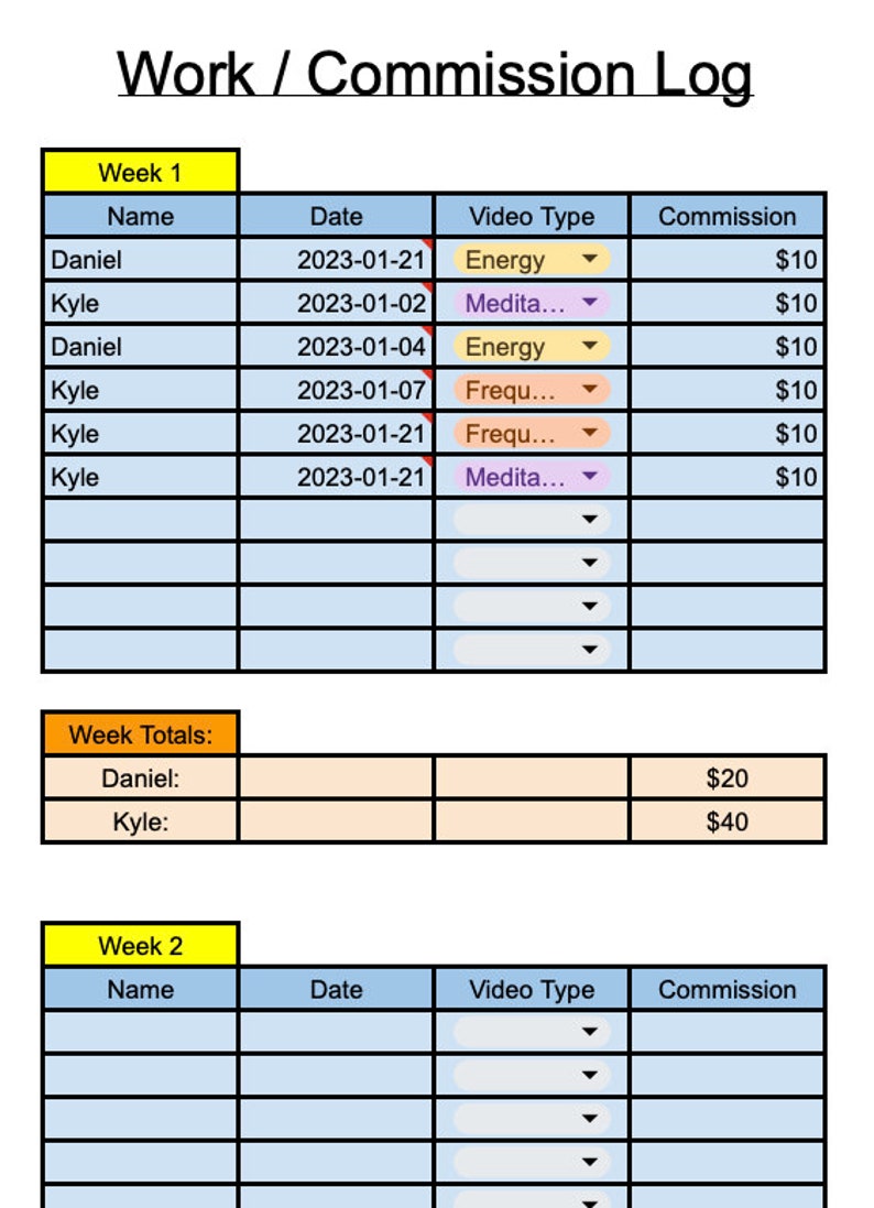Monthly Budget Template Digital Download Annual Budget Excel ...
