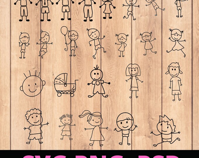 Stick Family Svg Bundle, Stick Family Cut Files, Stick Family Clipart ...