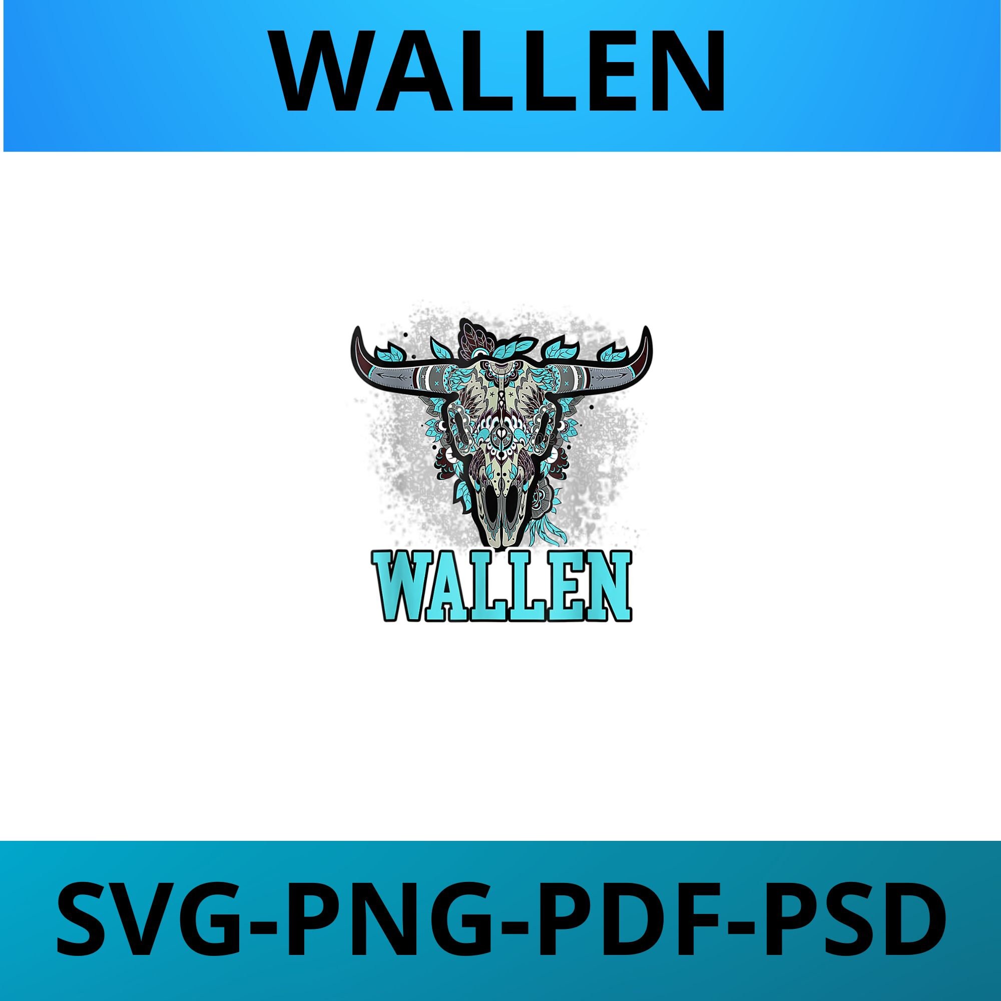Vintage Wallen Bull Skull PNG SVG , Wallen Png , Wallen Western Png ...