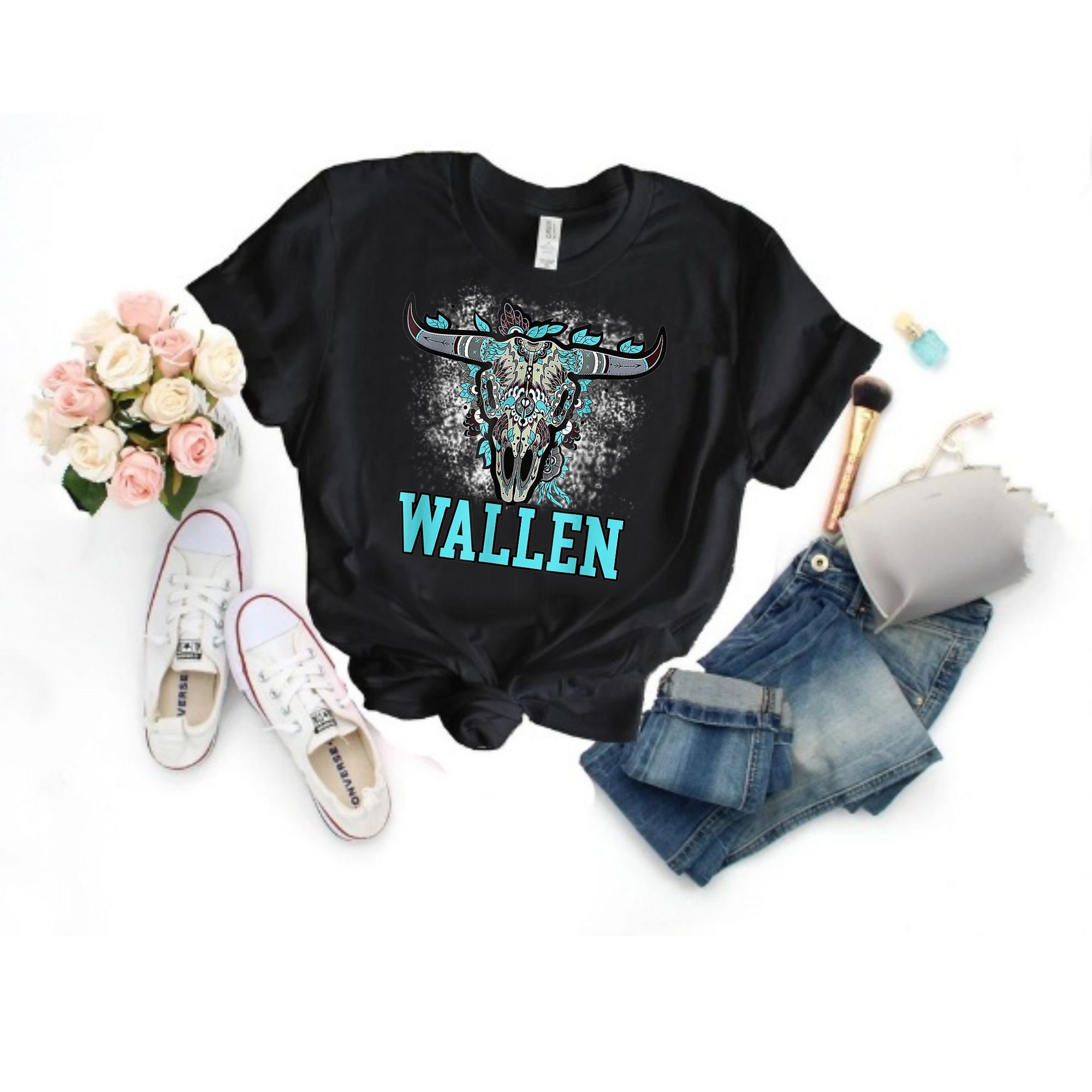 Vintage Wallen Bull Skull PNG SVG , Wallen Png , Wallen Western Png ...