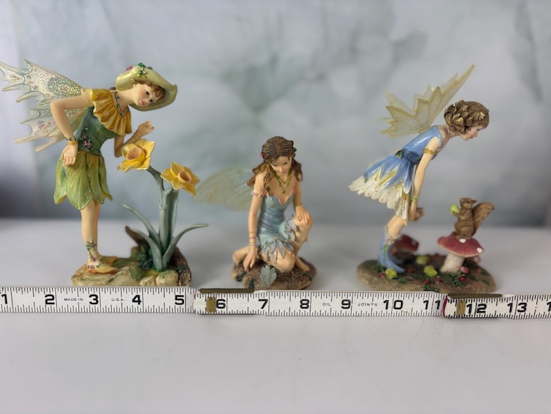 Vintage Fairy Glen Figurines With Leaves and Nature Adornments Three ...