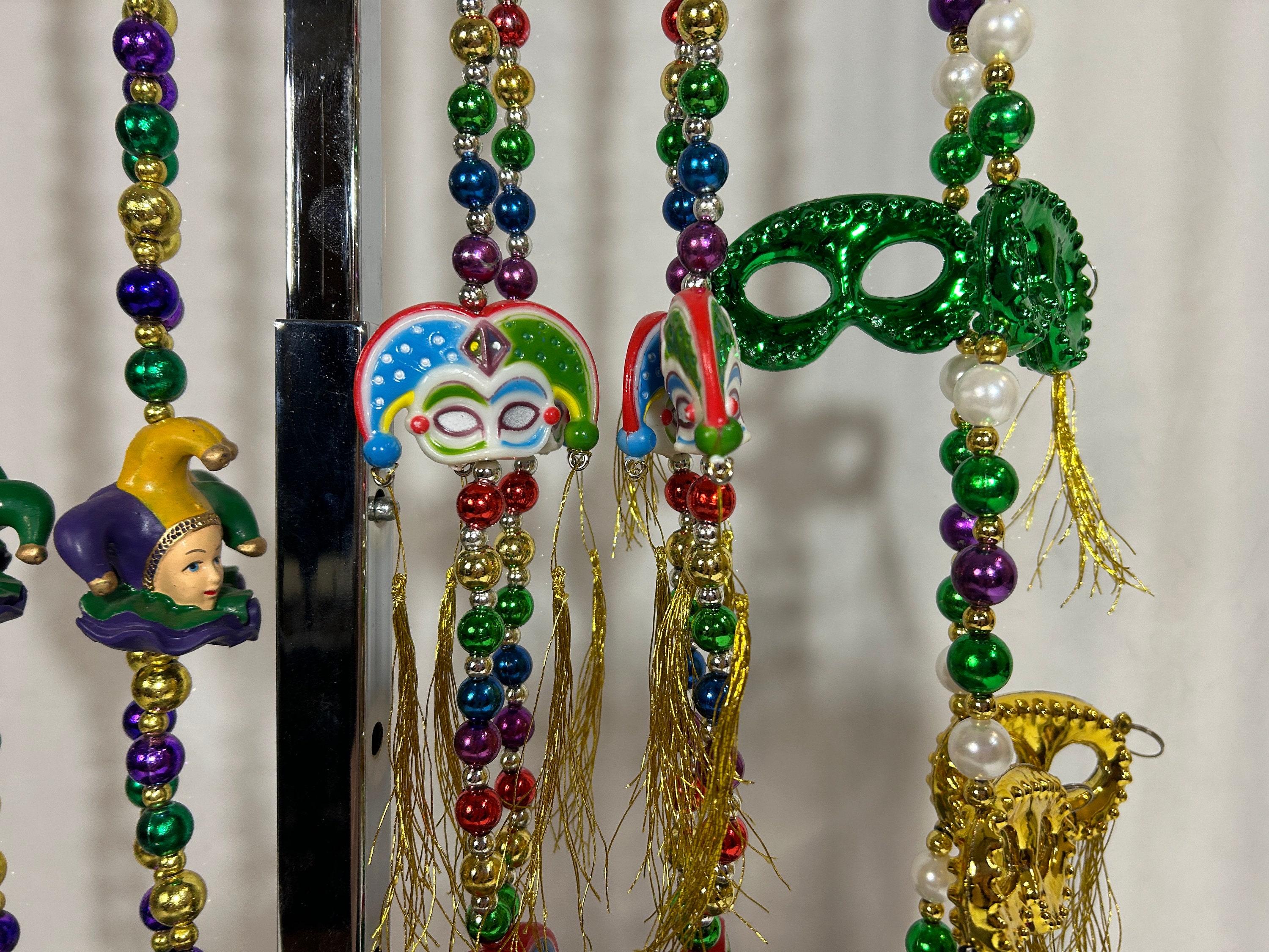Large Fancy Mardi Gras Party Beads With Pendants and Extra Large Beads ...