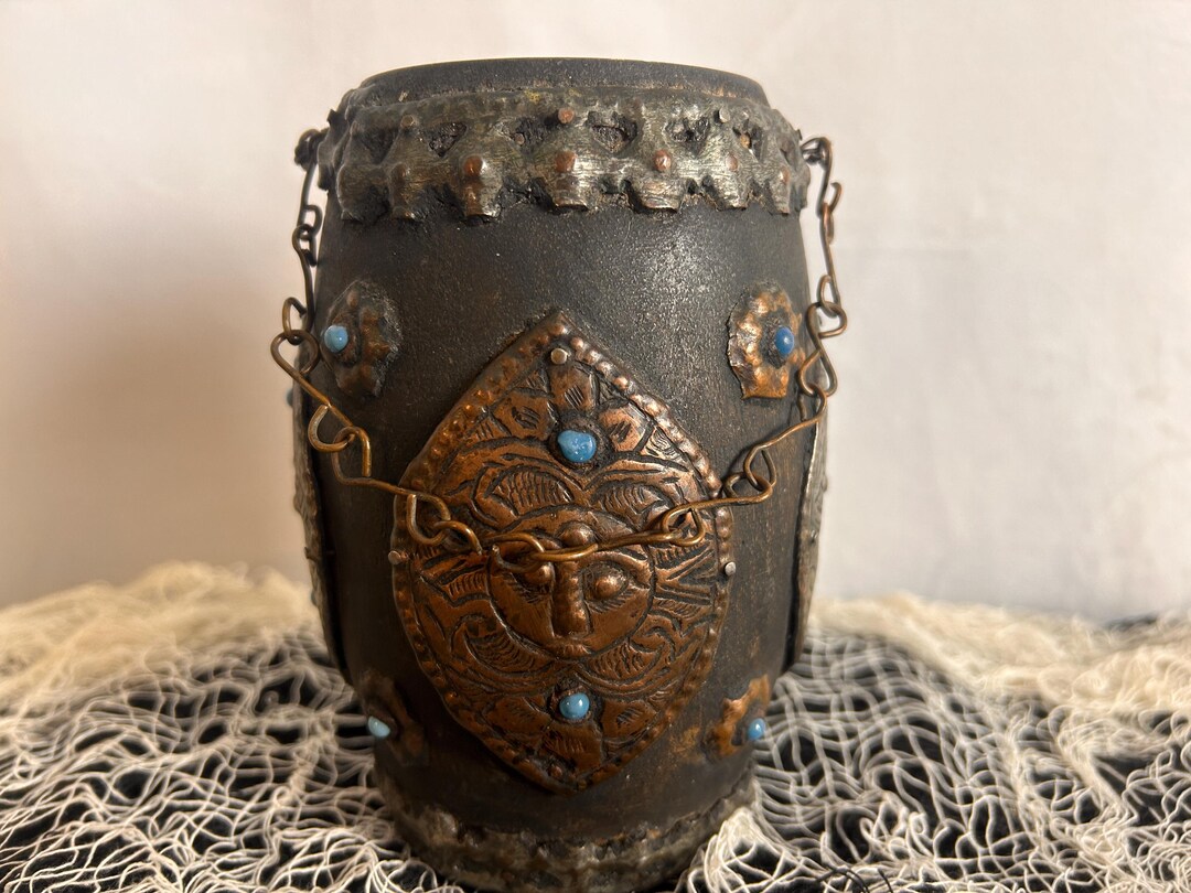 Vintage Wood and Metal Barrel Container Medieval Gothic Decor - Etsy