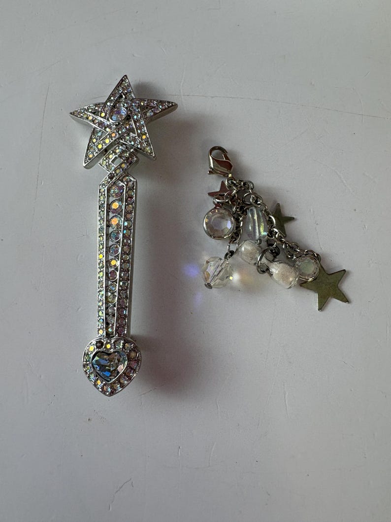 Rare Vintage Kirk's Folloy Fairy Wand Brooch With Detachable Charms ...