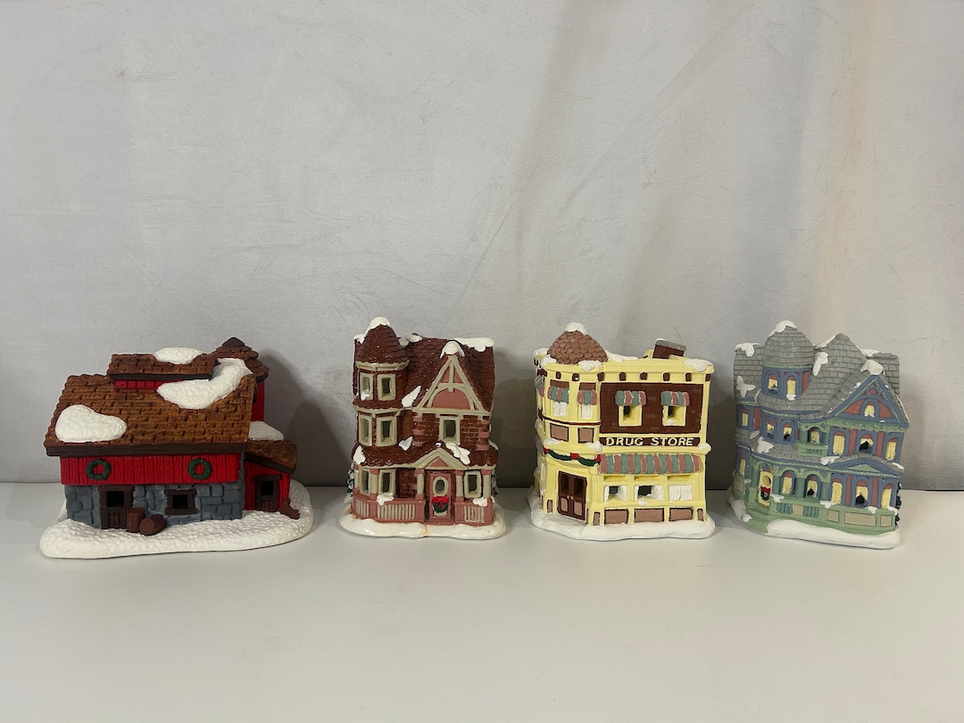 Vintage Small Village Buildings and Figurines All Sold Separately - Etsy