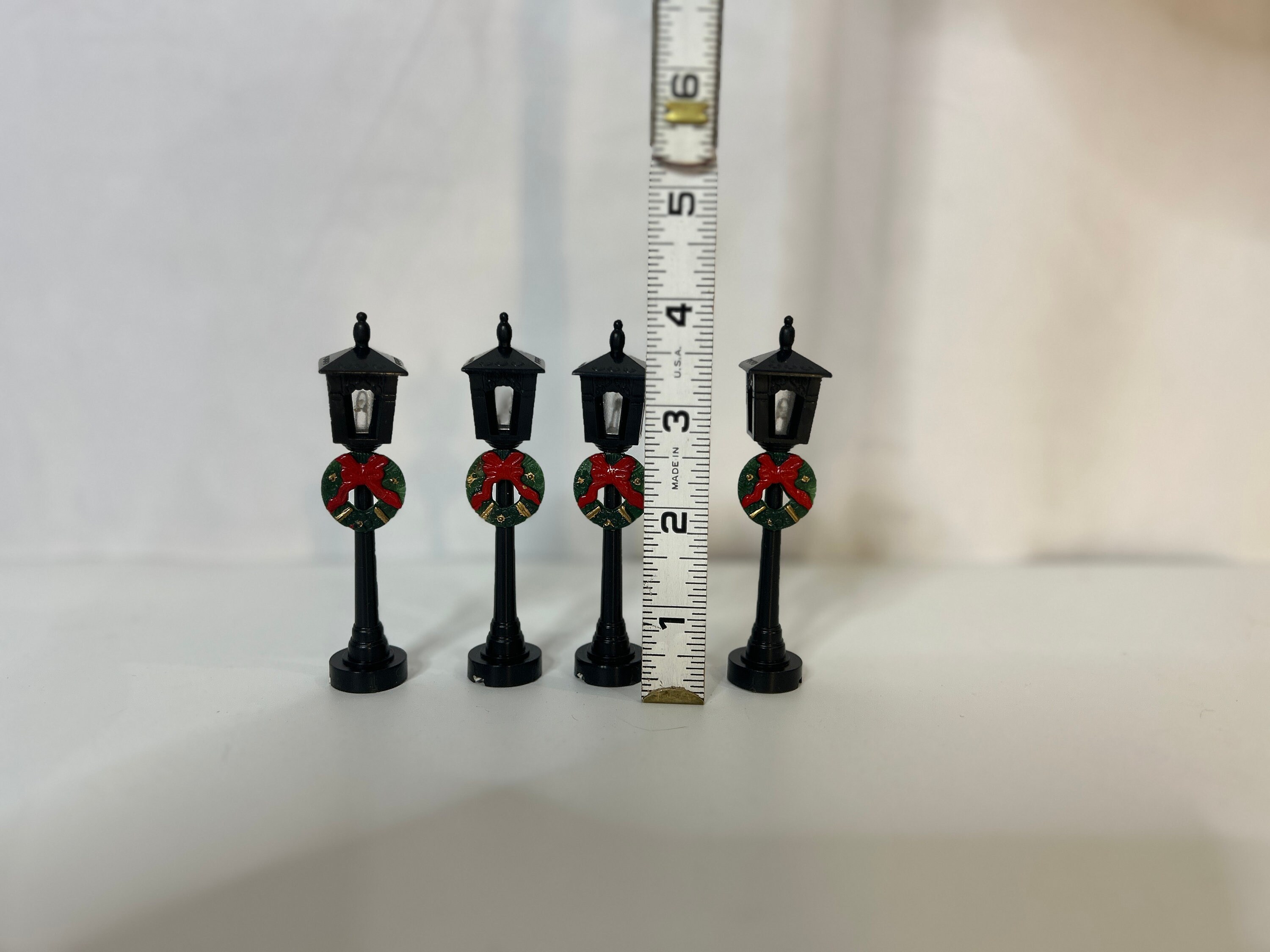 Lemax Christmas Village Lamp Posts Street Lights Set of 4 - Etsy