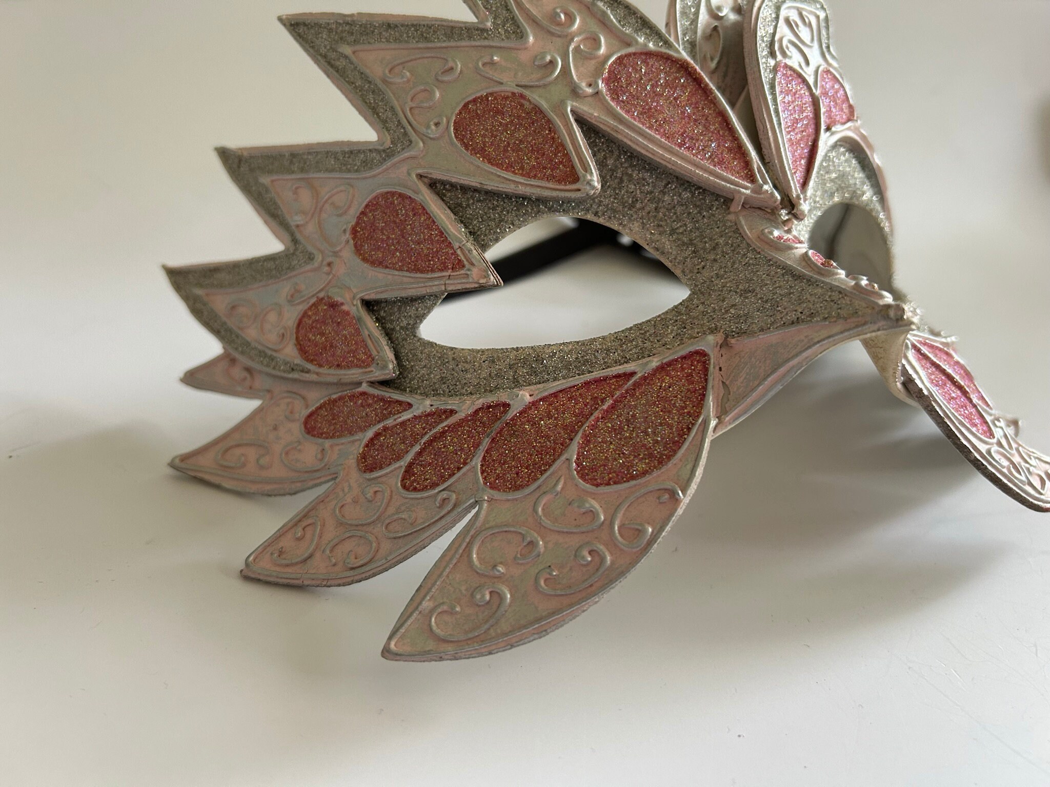 Venetian Hand-made and Hand-painted Mask Pink and Silver - Etsy