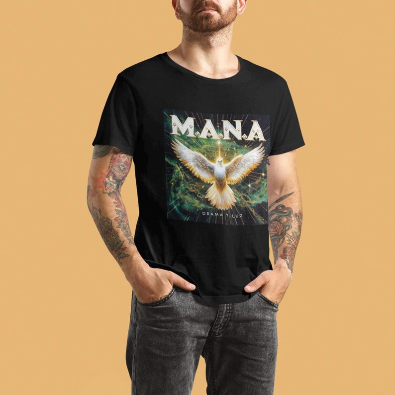 MANA Drama Y Luz Album Cover Shirt Rock En Espanol Mana Band Tshirt ...
