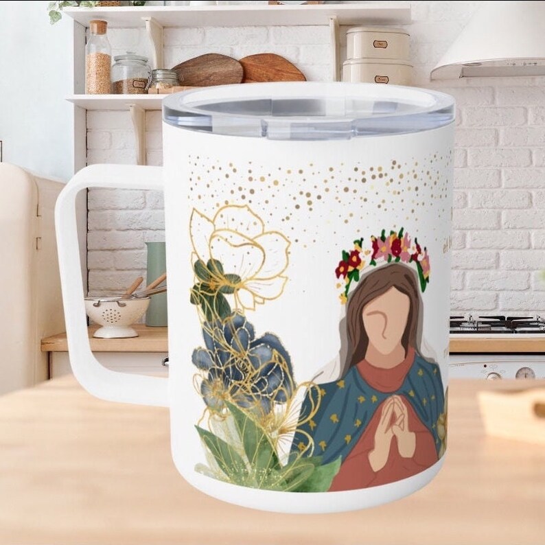 Ave Maria Coffee Mug Virgin Mary Latin Prayer Catholic Gifts for Women ...