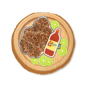 Chicharrones De Harina Tufted Floor Pillow Valentina Hot Sauce Duros De ...