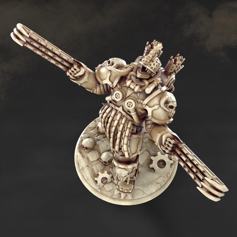 Chainsaw Terminator Daemon Prince Miniature: TTRPG, Wargaming, 3D Resin ...