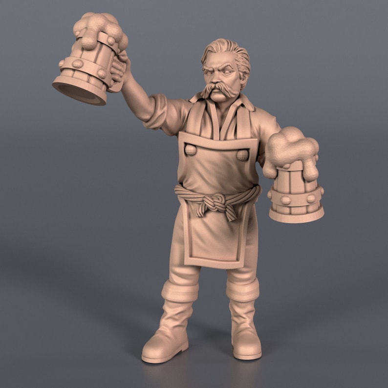 Medieval Townsfolk Villagers Citizen Miniatures Pack V1 28mm 32mm Scale ...