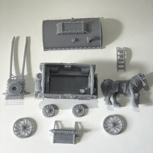 Zingaran Nomad Gypsy Caravan With Heavy Horse Miniature | 28mm - 32mm ...