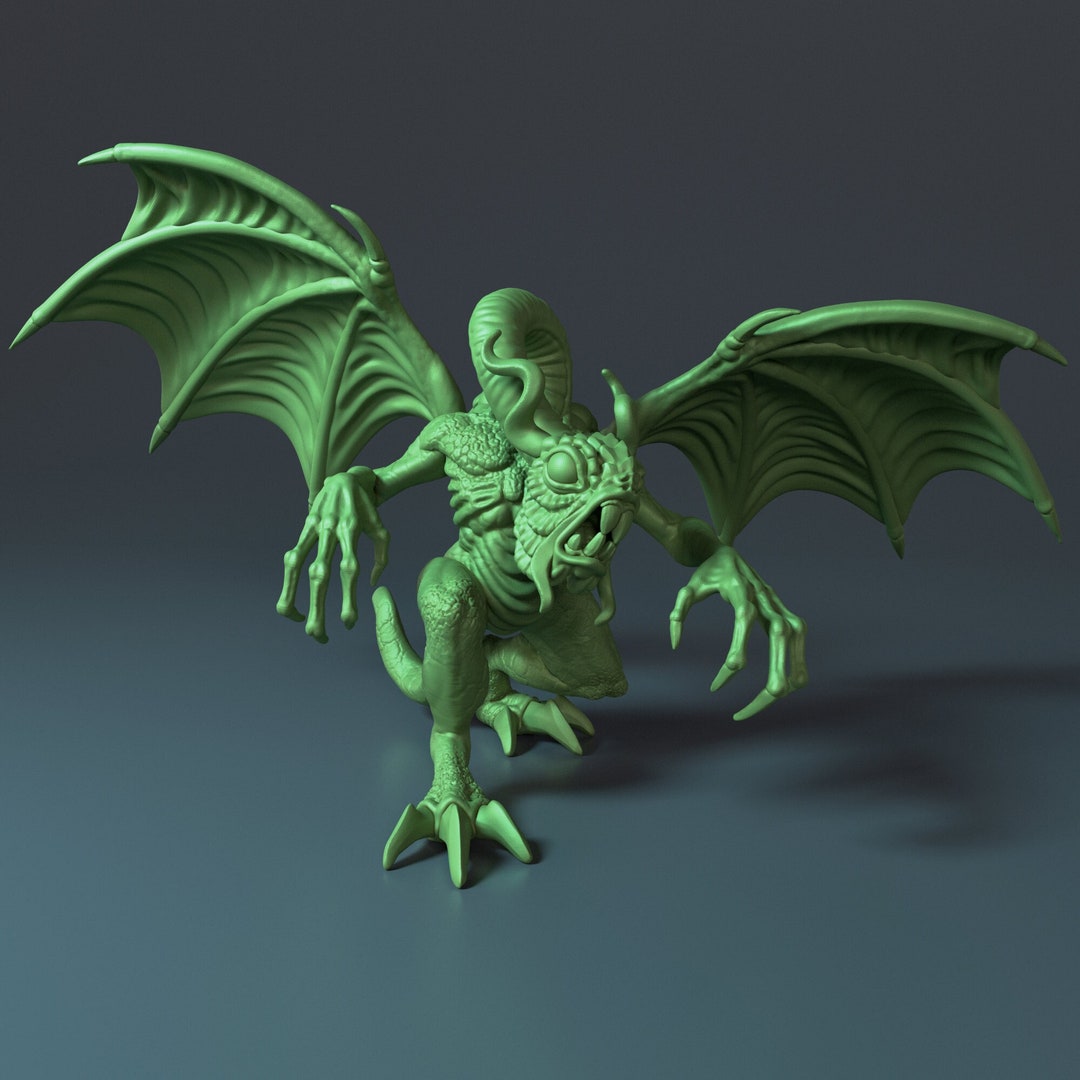 Jabberwock Monster Miniature | 28mm - 32mm Scale | Tabletop RPG ...