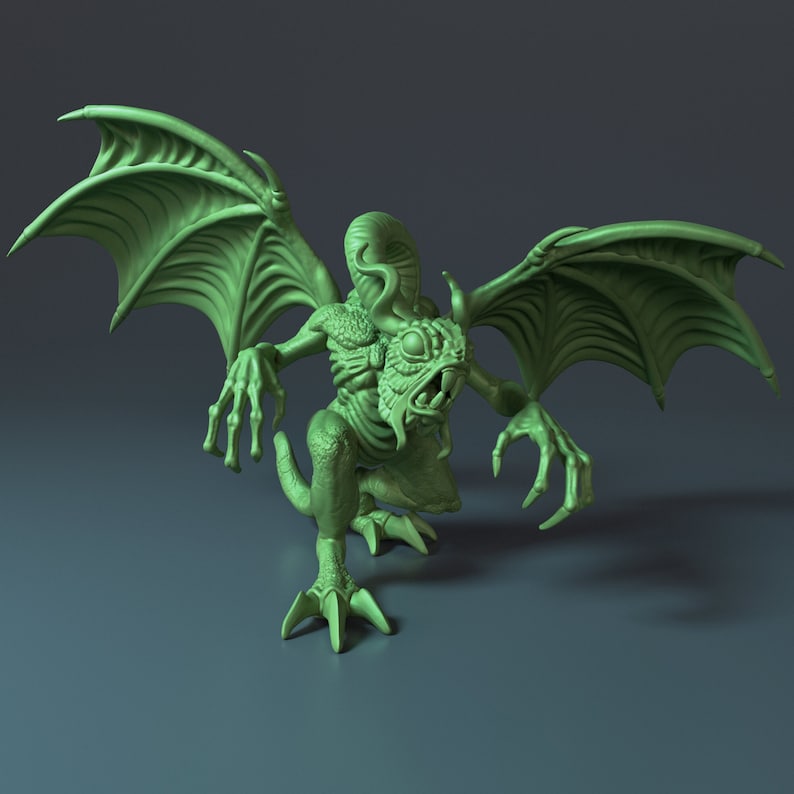 Jabberwock Monster Miniature | 28mm - 32mm Scale | Tabletop RPG ...