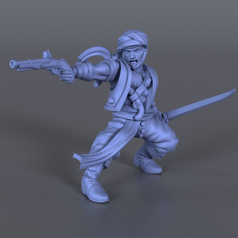 Historical Pirate Miniatures Pack V1 28mm 32mm Scale Tabletop RPG ...
