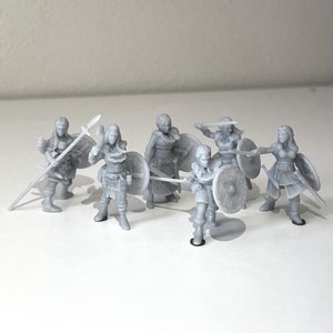 Shield Maiden Viking Miniatures: 28mm 32mm Scale | Tabletop RPG ...
