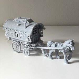 Zingaran Nomad Gypsy Caravan With Heavy Horse Miniature | 28mm - 32mm ...