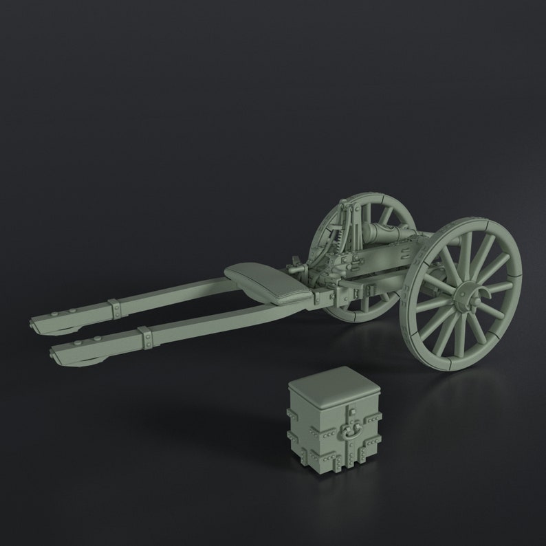 Napoleonic Artillery Cannon Miniature 1pdr | 28mm Scale | Tabletop RPG ...