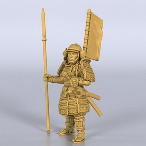 Japanese Samurais Miniatures Set: 28mm 32mm Scale | Tabletop RPG ...