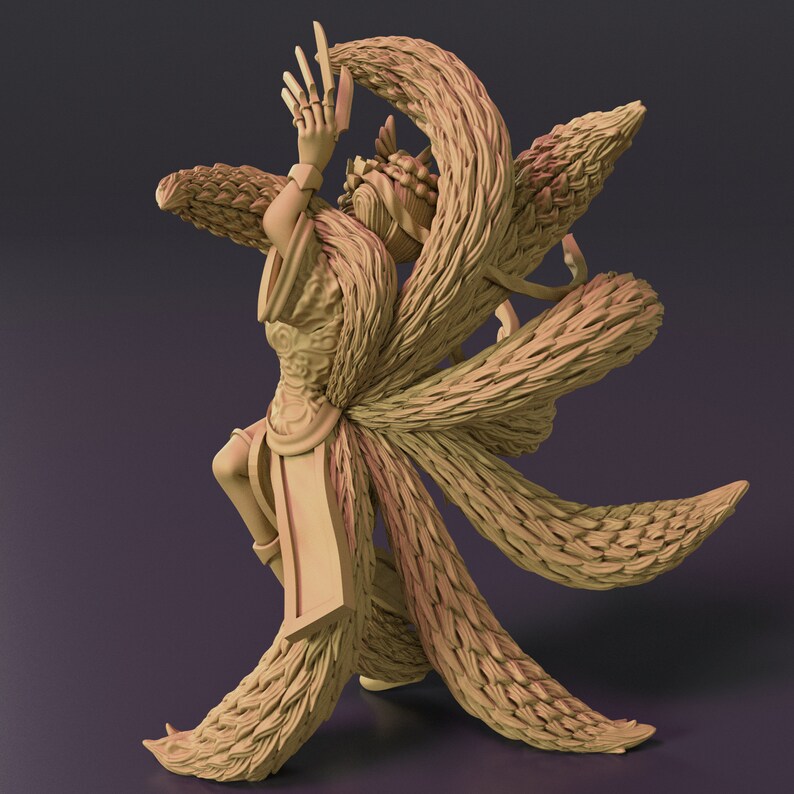 Daji the Nine Tailed Fox Miniature 28mm Scale Tabletop - Etsy