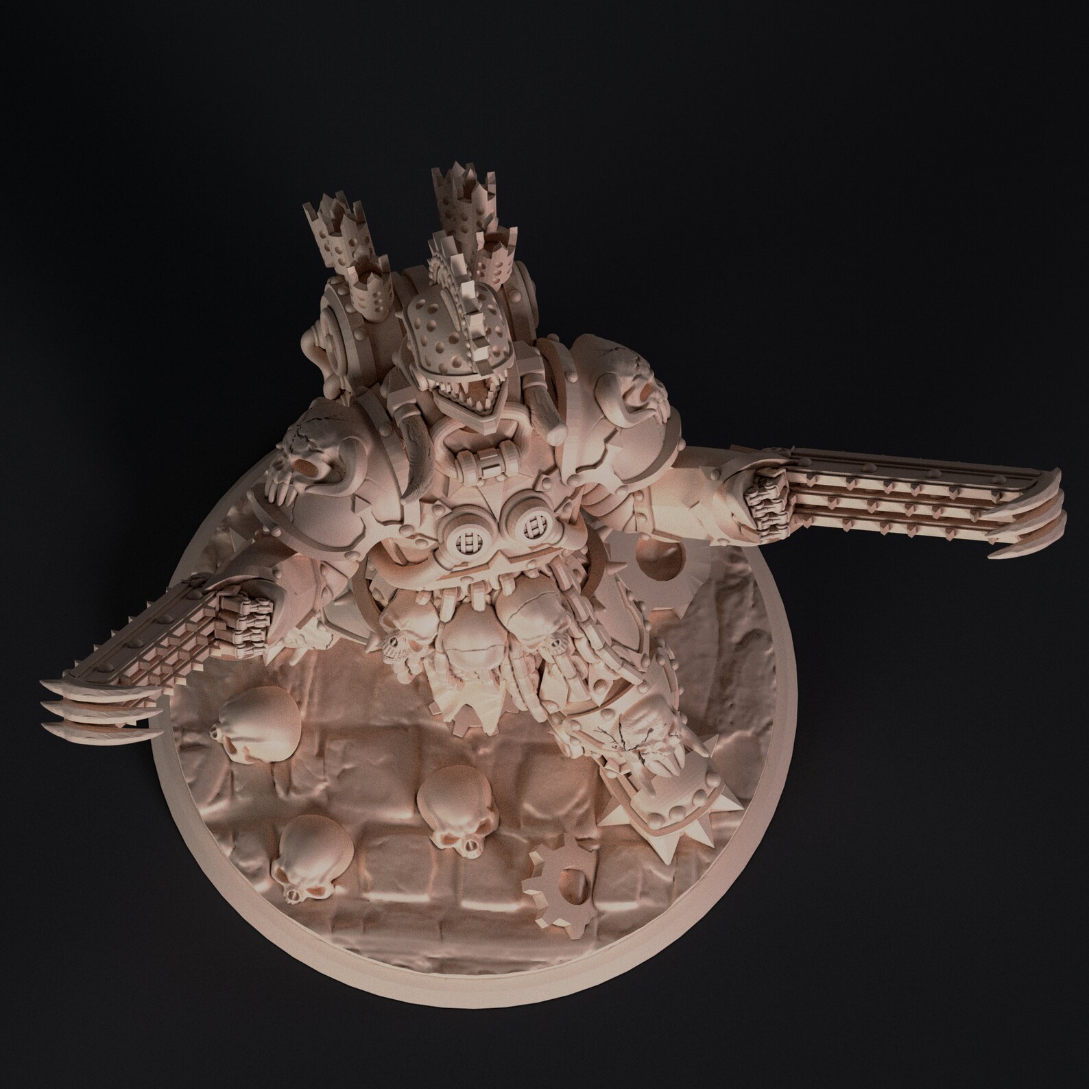 Chainsaw Terminator Daemon Prince Miniature | TTRPG, Wargaming | 3D ...