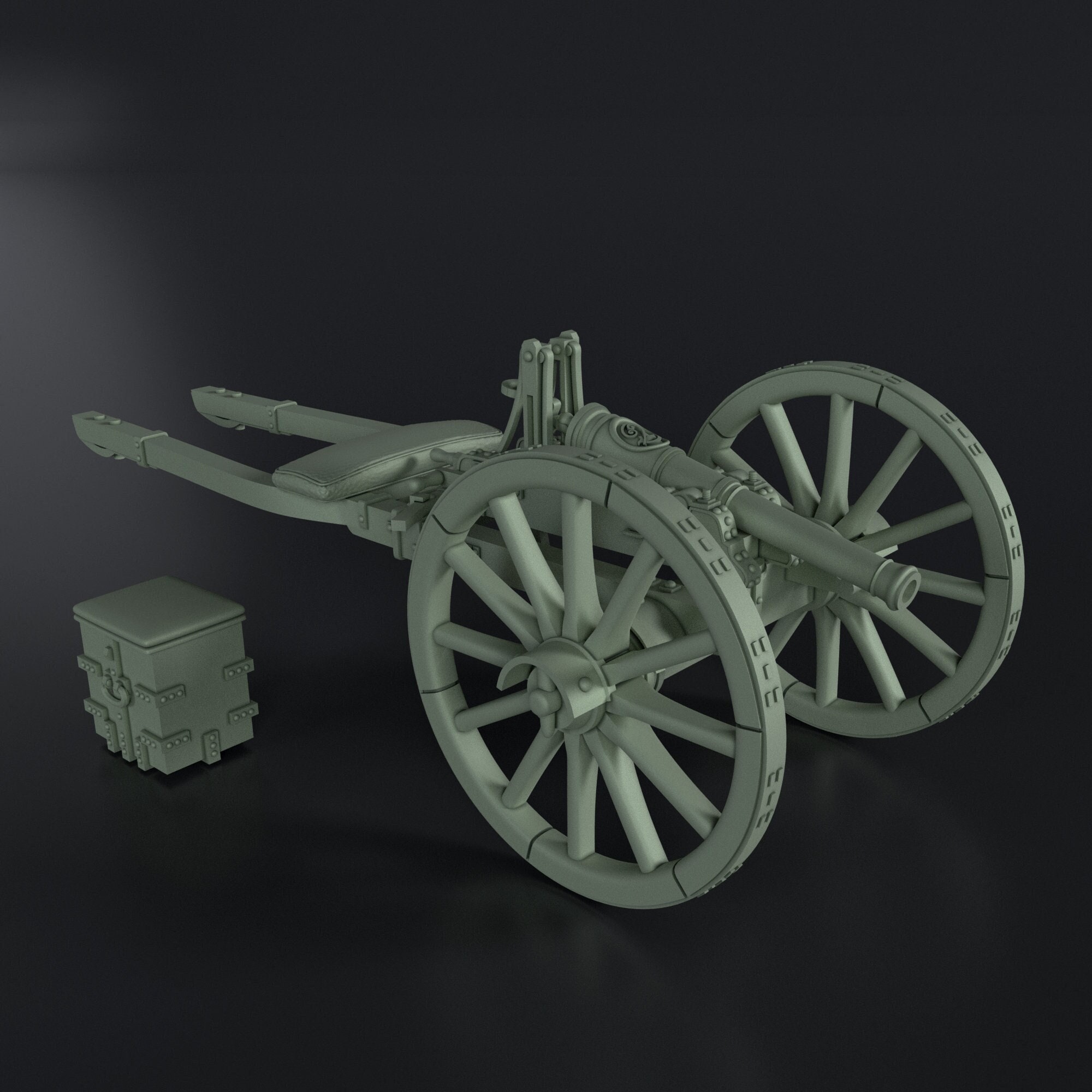 Napoleonic Artillery Cannon Miniature 1pdr | 28mm Scale | Tabletop RPG ...