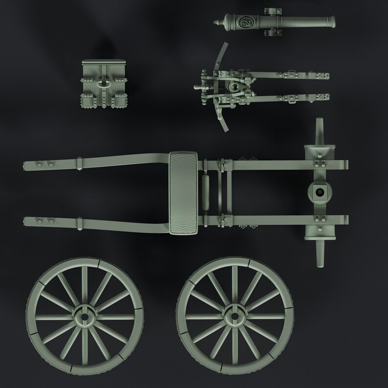Napoleonic Artillery Cannon Miniature 28mm Scale Tabletop - Etsy