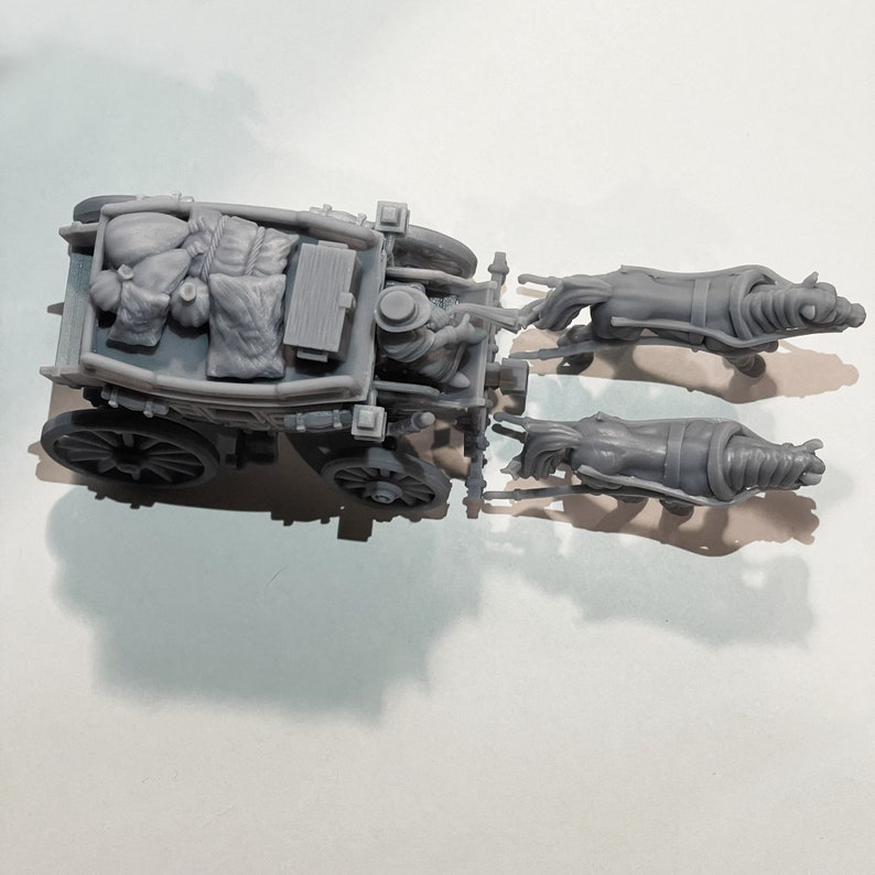 Medieval Stagecoach Miniature: 28mm 32mm Scale | Tabletop RPG ...