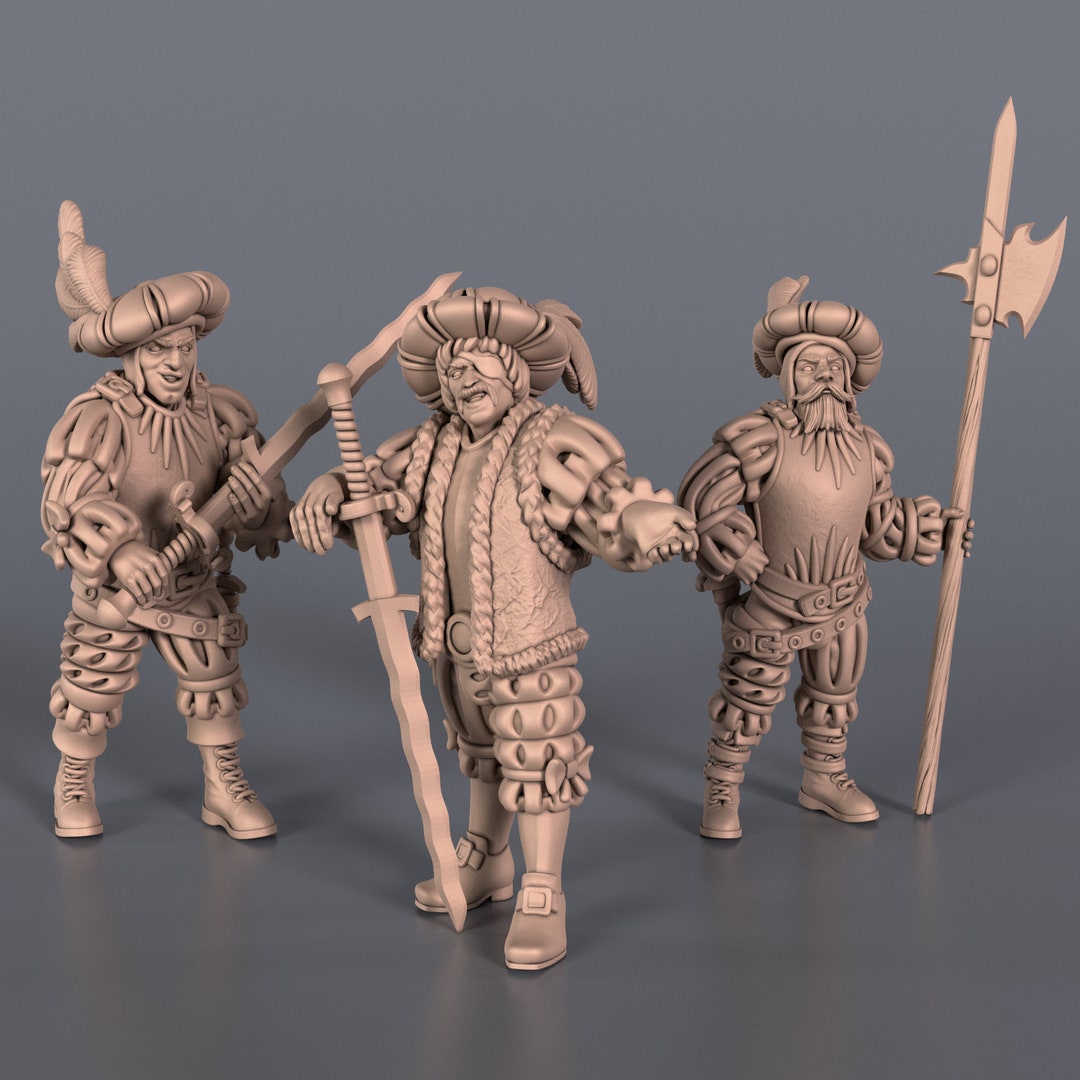 Fantasy Mercenaries Miniature Bundle | 28mm - 32mm Scale | Tabletop RPG ...