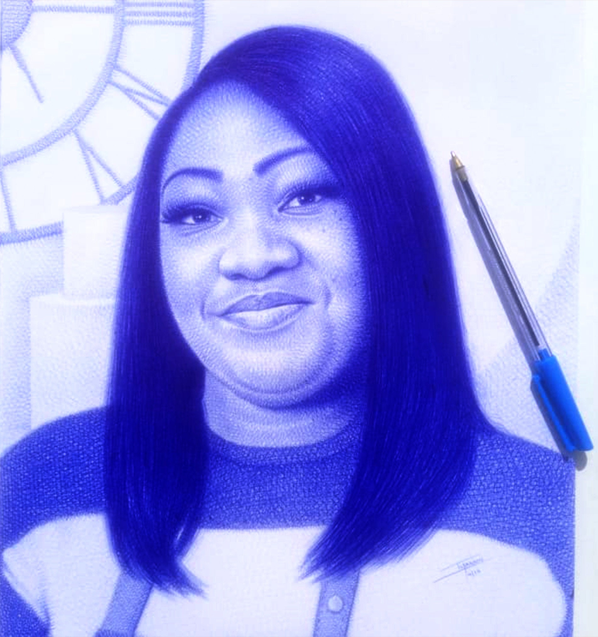 Ball Point Pen Portrait, Portrait Drawing From Photo, Family Portrait ...