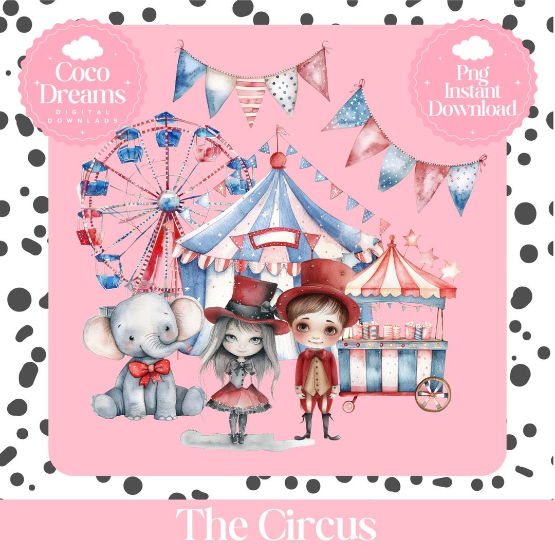 Circus Ringmaster PNG Clipart Bundle, Circus Sublimation Design ...