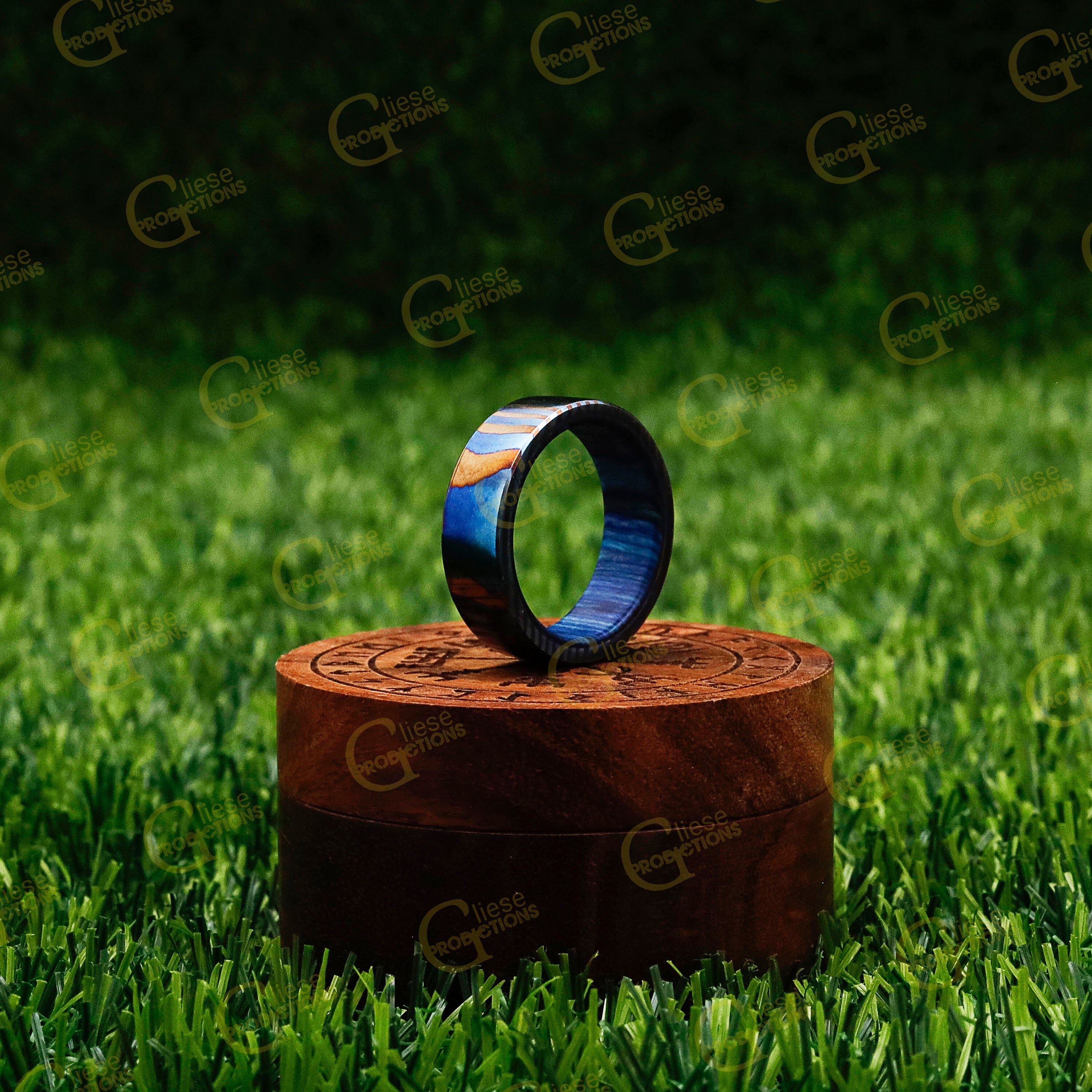 Timascus Ring Mens Wedding Ring Mens Ring Titanium Damascus Handmade ...