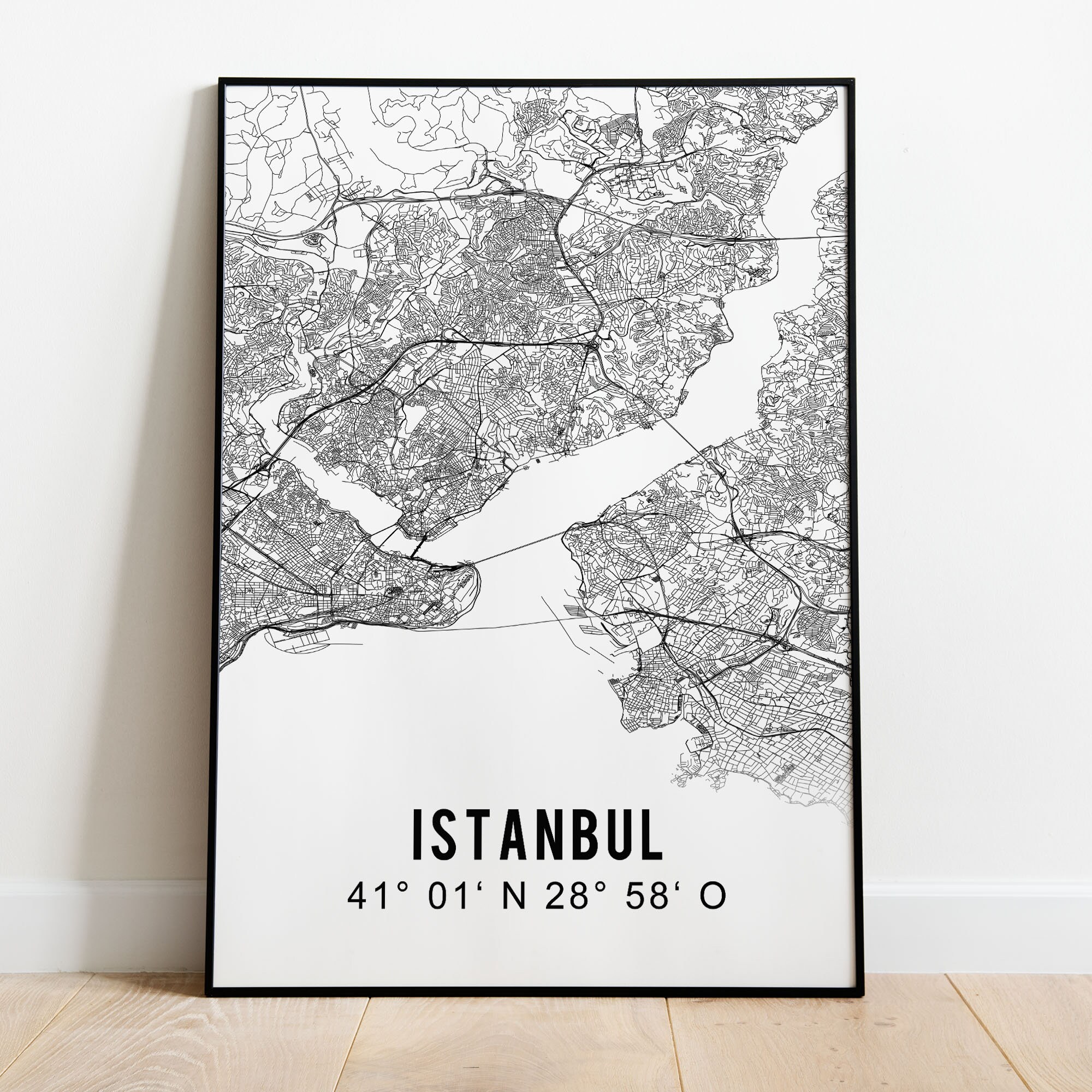 Istanbul City Map Poster - Etsy