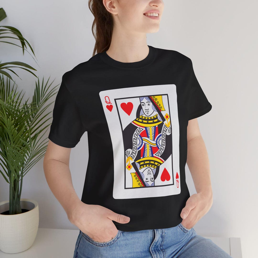 Queen of Hearts Graphic Tee Shirt | Vintage Feminist T-shirt, Playing ...