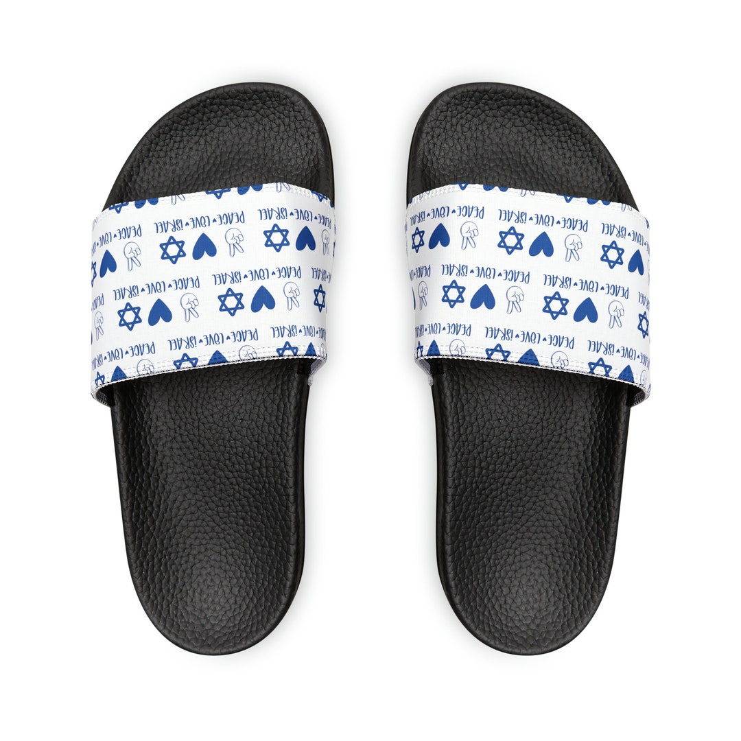 Peace Love Israel Kids and Youth Slide Sandals - Etsy