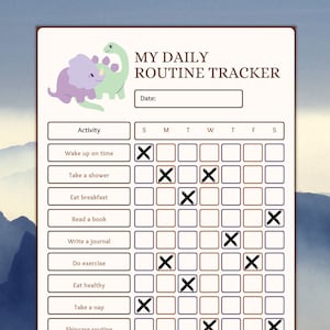 Dinosaur Daily Routine Chart Schedule, Dinosaur Daily Schedule, Weekly ...