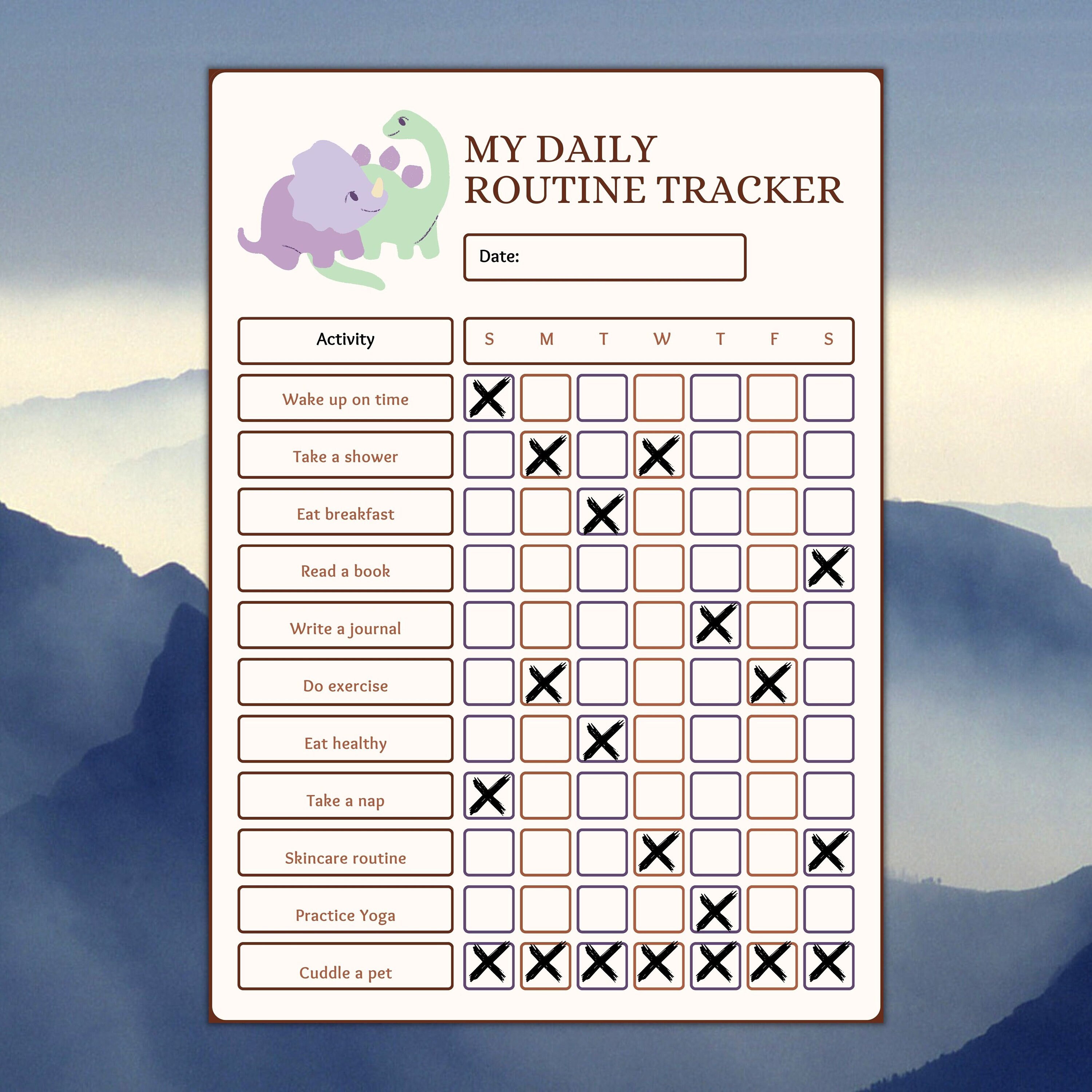 Dinosaur Daily Routine Chart Schedule, Dinosaur Daily Schedule, Weekly ...
