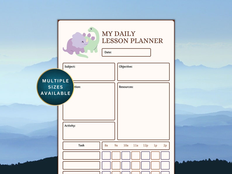 Lesson Plan Printable ADHD Classroom Journal 2023 Digital Planner ADHD ...