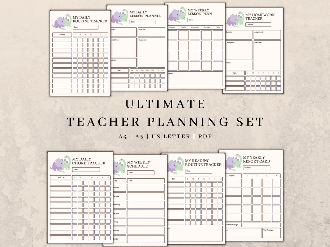Teacher Planner | Printable ADHD Classroom Journal | 2023 Digital ...