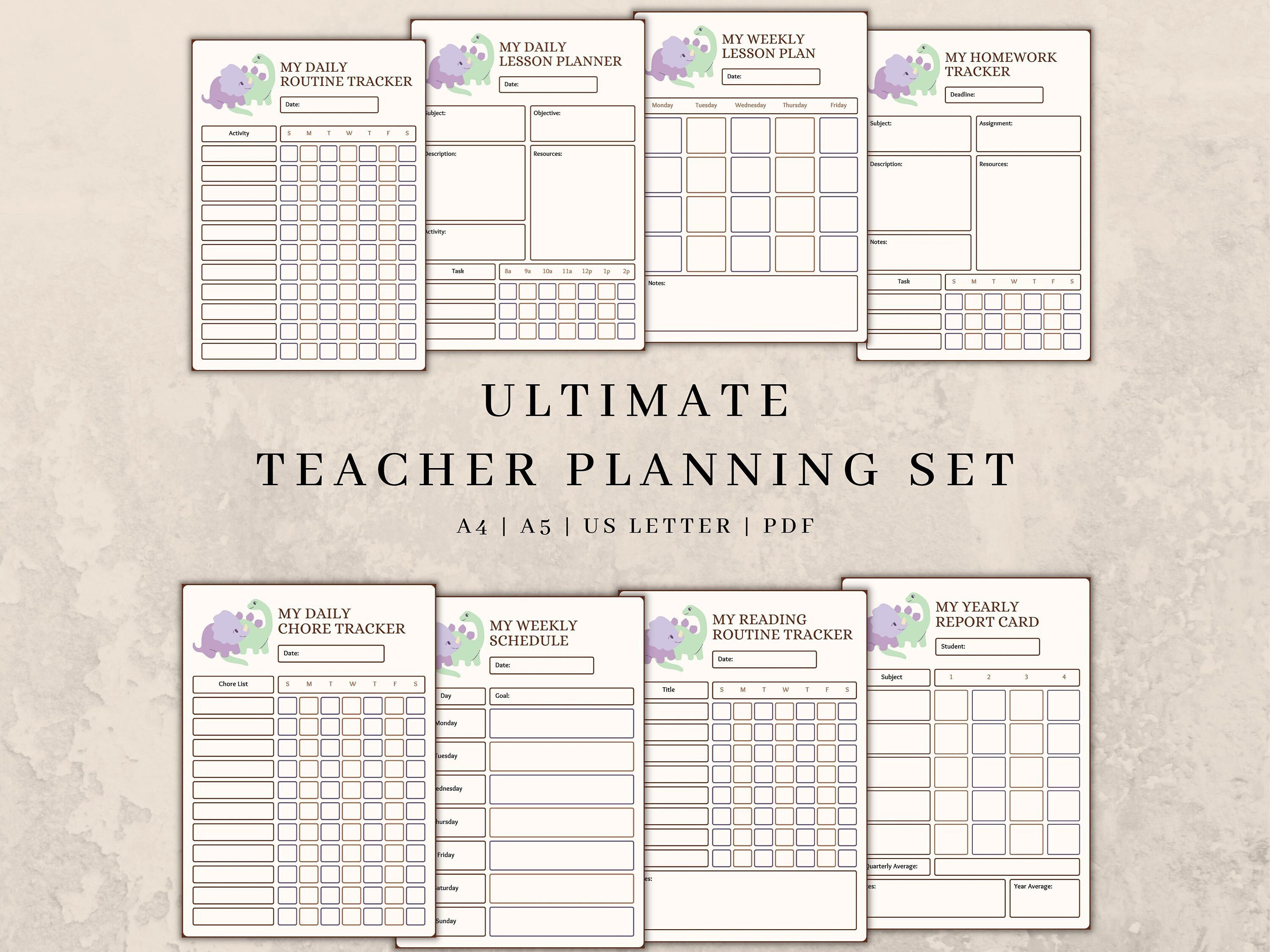 Teacher Planner | Printable ADHD Classroom Journal | 2023 Digital ...