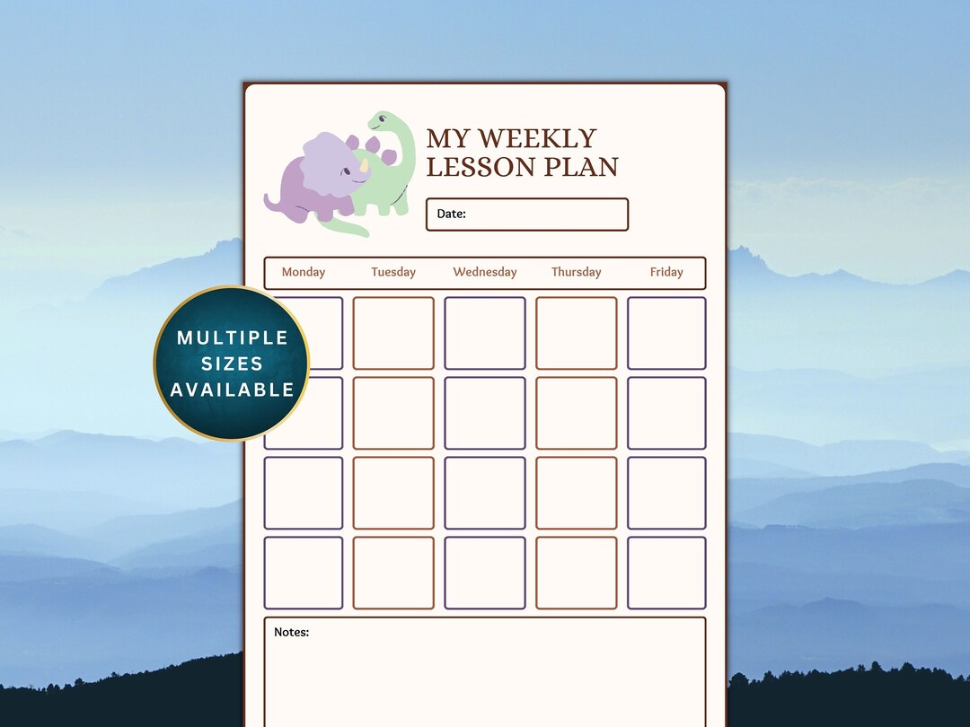 Weekly Lesson Plan | Printable ADHD Classroom Journal | 2023 Digital ...